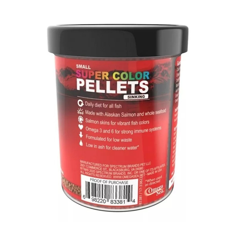 Super Color Pellets 119gr Comida Gránulos Pequeños Acuario