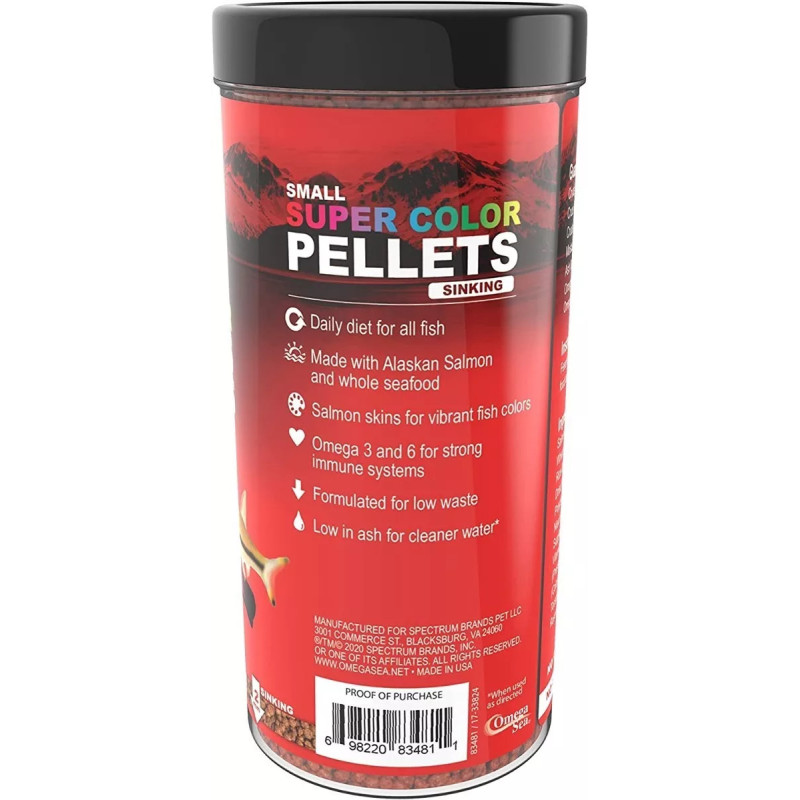 Super Color Pellets 226gr Comida Gránulos Pequeños Acuario