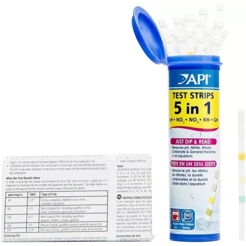 Test Medidor Tiras Ph Nitritos Nitratos Kh Gh Agua Acuario