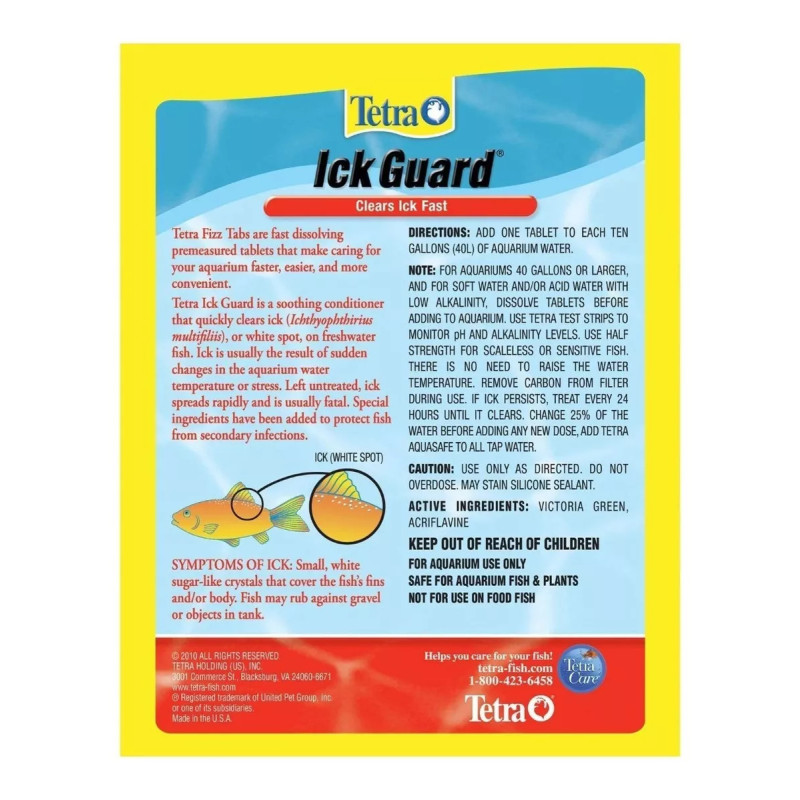 Tetra Ick Guard Medicamento Tratamiento Punto Blanco Peces