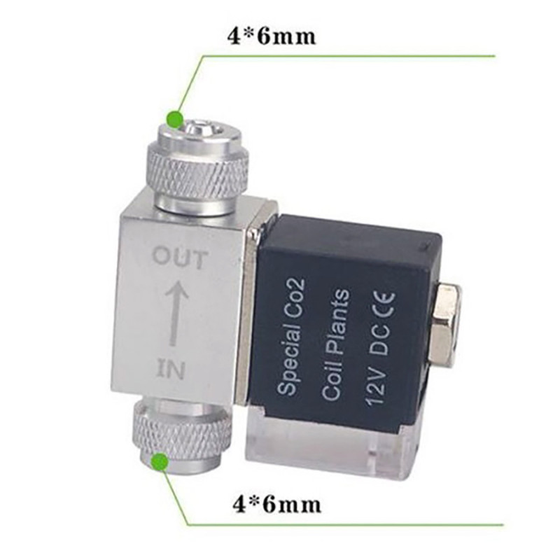 Válvula Solenoide Co2 Acuario Plantado Manguera 6mm
